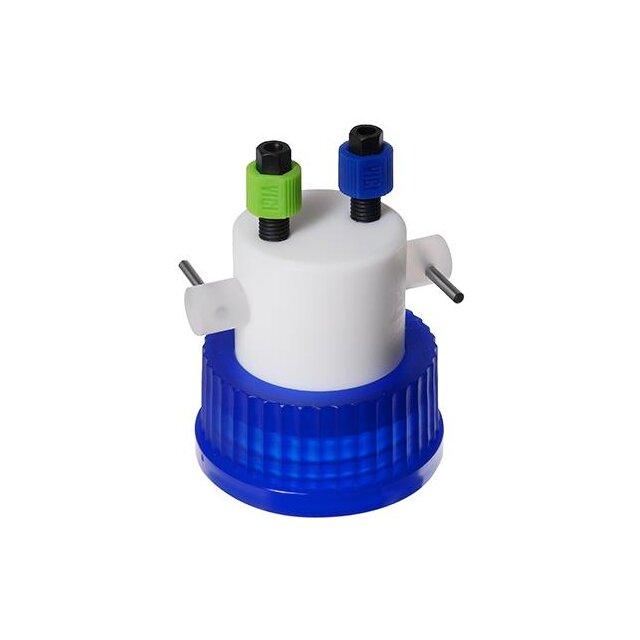 VICI-Safety-Cap GL45, 2 ports, with valves, 125,00